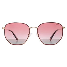Polaroid Square Unisex Gold Rosa Rosa Gradient Polarisiert PLD 6214/S/X