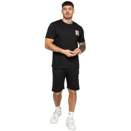 Enzo Milano | Herren Applikationsemblem T-Shirt & Shorts Set