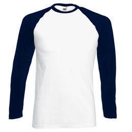 Fruit of the Loom Herren Langarm Baseball T-Shirt