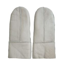 Damen Handschuhe aus echtem Schaffell, grau