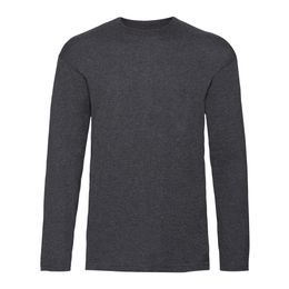 Fruit of the Loom - "Valueweight" T-Shirt f&uuml;r Herren Lang&auml;rmlig (Dunkles Grau)
