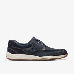 Clarks Allston Edge Navy Nubukschuhe