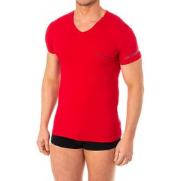 Emporio Armani Kurz&auml;rmeliges T-Shirt mit V-Ausschnitt 110810-8P723 Mann