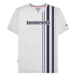 Lambretta - T-Shirt f&uuml;r Herren (Wei&szlig;/Marine/Grau)