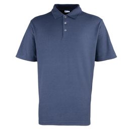 Premier - Poloshirt Nietenfront f&uuml;r Herren (Marineblau)
