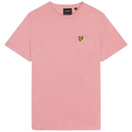 Lyle & Scott Lyle & Scott T-Shirt mit Palmentasche auf der Brust in Rosa