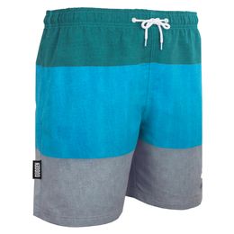 GUGGEN Mountain Herren Badehose mit Muster Streifen Gr&uuml;n