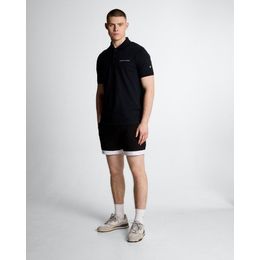 Lyle & Scott Lyle & Scott Badeshorts mit Kontrastsaum &ndash; Tiefschwarz/Seidenhonig