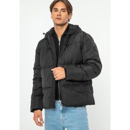 Wittchen Herren-Steppjacke mit Monogramm, schwarzes Polyester