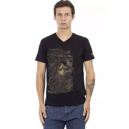 Medusa Grafik V-Ausschnitt T-Shirt