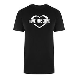 Moschino T-shirt Mit Auff&auml;lligem Herzlogo (schwarz)
