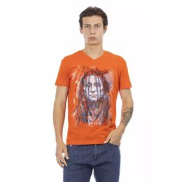 Native American Druck V-Neck T-Shirt