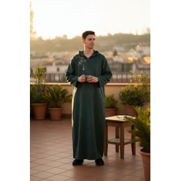 Gr&uuml;ne Kapuzen-Eid-Marokkanische Jubba-Robe f&uuml;r Herren Ramadan Eid Thobe LFS - HM12