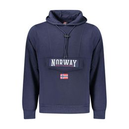 Norwegen 1963 Blauer Baumwoll-Hoodie f&uuml;r Herren
