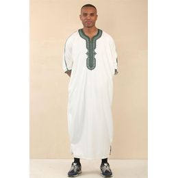 Wei&szlig;e marokkanische Thobe Djellaba Jubba Robe f&uuml;r Herren Eid