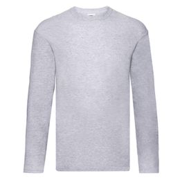 Fruit of the Loom - "Iconic 150 Classic" T-Shirt f&uuml;r Herren Lang&auml;rmlig (Grau meliert)