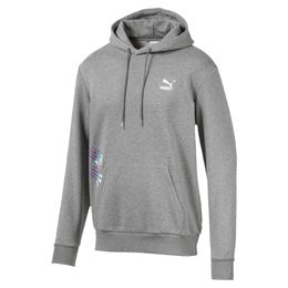 Puma Klauenpackung Hoody Long Sleeve Grey Herren Pullover Baumwollspringer 595756 03