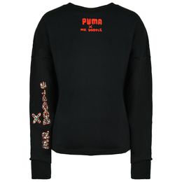 Puma x Mr Doodle Langarm Crew Neck Schwarze Herren Grafik Sweatshirt 598687 01