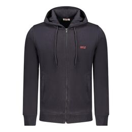 Rifle Blau Baumwoll Herren Kapuzensweatshirt