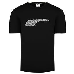 Puma x Mr. Doodle Kurzarm Crew Nackenschwarz Herren T-Shirt 530650 01