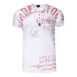 Rusty Neal Rundhals T-Shirt mit Front & Back Prints