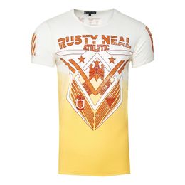 Rusty Neal Rundhals T-Shirt mit Front-Print