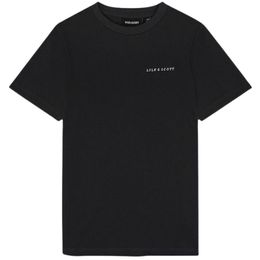 Lyle & Scott Schwarzes T-Shirt mit gesticktem Logo von Lyle & Scott