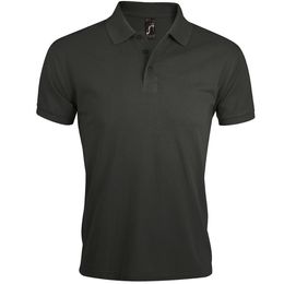 SOLS Mens Prime Pique Plain Kurzarm-Poloshirt (Dunkelgrau)