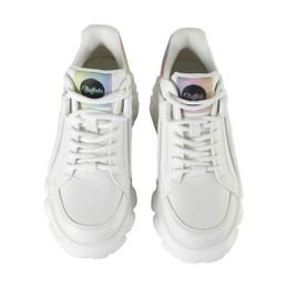 Trainingsschuh Buffalo "Buffalo Damen Buffalo Cld Corin Vegan Nappa", Damen, Gr. 39, wei&szlig; (sanftes wei&szlig;, rainbow), Kunstfaser, unifarben, Schuhe