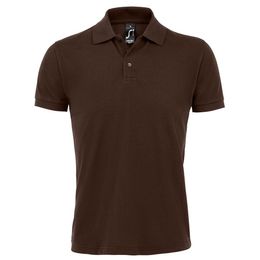 SOLS Mens Prime Pique Plain Short Sleeve Polo Shirt (Schokolade)