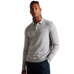Ted Baker | Herren Langarm-Poloshirt aus Strick - Morar