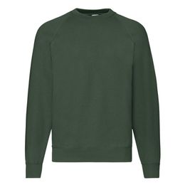 Fruit of the Loom - "Classic" Sweatshirt f&uuml;r Herren/Damen Unisex Raglan&auml;rmel (Flaschengr&uuml;n)