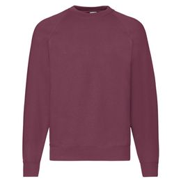 Fruit of the Loom - "Classic" Sweatshirt f&uuml;r Herren/Damen Unisex Raglan&auml;rmel (Burgunderrot)