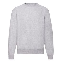 Fruit of the Loom - "Classic" Sweatshirt f&uuml;r Herren/Damen Unisex Raglan&auml;rmel (Grau meliert)