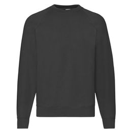 Fruit of the Loom - "Classic" Sweatshirt f&uuml;r Herren/Damen Unisex Raglan&auml;rmel (Schwarz)