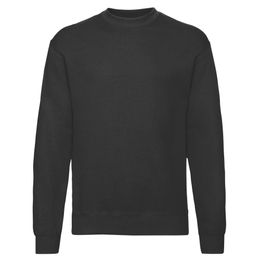 Fruit of the Loom - "Classic" Sweatshirt f&uuml;r Herren/Damen Unisex angesetzte &Auml;rmel (Schwarz)
