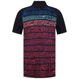 Under Armour Iso-Chill Mens Black/Purple Psych Stripe Polo-Hemd