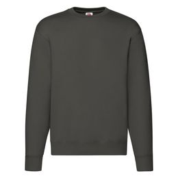 Fruit of the Loom - "Premium" Sweatshirt f&uuml;r Herren angesetzte &Auml;rmel (Holzkohle unifarben)