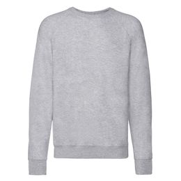Fruit of the Loom - Sweatshirt f&uuml;r Herren/Damen Unisex Raglan&auml;rmel (Grau meliert)