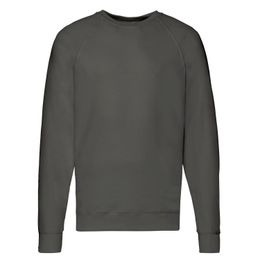 Fruit of the Loom - Sweatshirt f&uuml;r Herren/Damen Unisex Raglan&auml;rmel (Hellgrau)