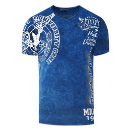 Rusty Neal Acid Washed T-Shirt mit Prints