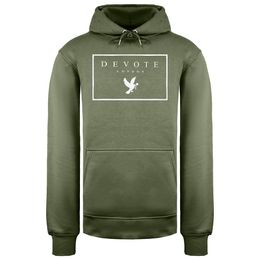 Wende London Herren Oliven/Wei&szlig;er Hoodie