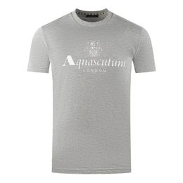 Aquascutum London Aldis Markenlogo T-Shirt grau