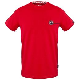 Aquascutum kleines rotes T-Shirt mit Aldis-Logo auf der Brust