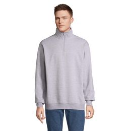 SOLS - "Conrad" Sweatshirt mit kurzem Rei&szlig;verschluss f&uuml;r Herren/Damen Unisex (Grau meliert)