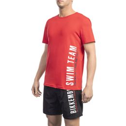 Bikkembergs Rotes Baumwoll-T-Shirt