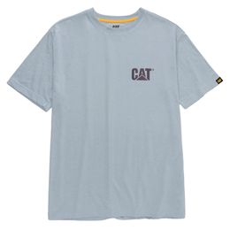 Caterpillar - "Trademark" T-Shirt f&uuml;r Herren (Nebelblau meliert)