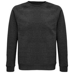 SOLS Unisex Erwachsene Space Organic Raglan Sweatshirt (Charcoal Marl)