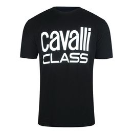 Cavalli Class - Schwarzes T-shirt Der Marke Bold