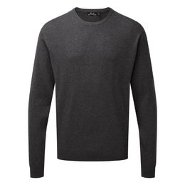 Premier Erwachsene Unisex-Pullover mit Rundhalsausschnitt aus reicher Baumwolle (Holzkohle)